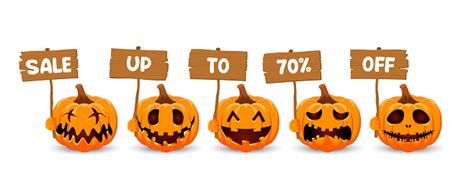 흰색 배경에 호박을 설정합니다 해피 할로윈 휴가의 주요 상징 나무 보드와 휴일 할로윈에 대한 당신의 디자인에 대한 미소오렌지 호박 10월에 대한 스톡 벡터 아트 및 기타