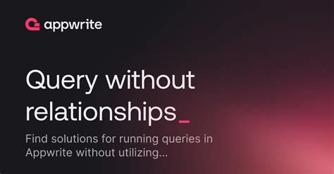 Query Without Relationships Threads Appwrite