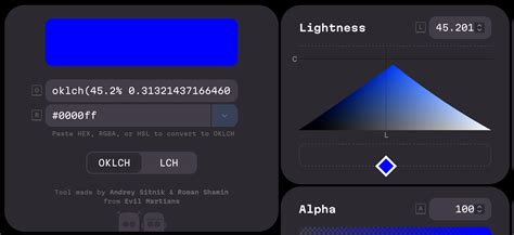 Broken `0000ff` Position · Issue 78 · Evilmartiansoklch Picker · Github