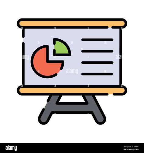 An Icon Of Business Graphical Presentation Vector Of Statistical Presentation Stock Vector