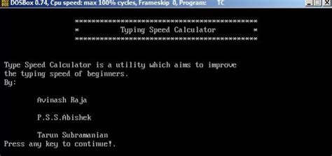 Github Tarun010typingspeedcalculator December 2015 An Ms Dos Application Written In C