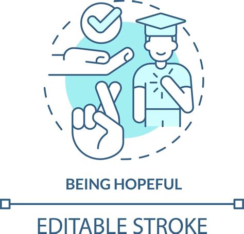 Being Hopeful Turquoise Concept Icon Resilience Skill Abstract Idea Thin Line Illustration