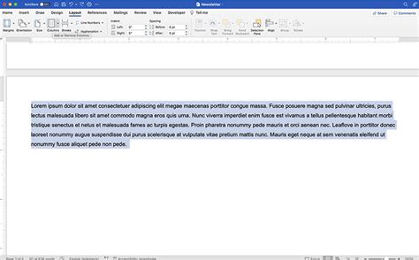 columns with microsoft word