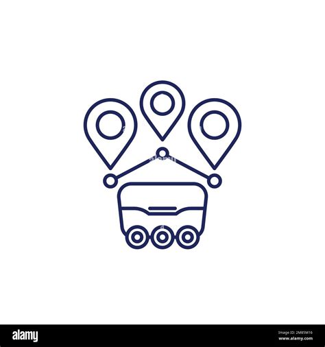 Delivery Robot Icon Line Vector Stock Vector Image And Art Alamy
