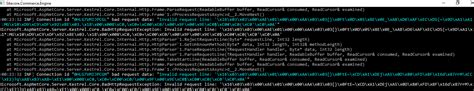 Microsoftaspnetcoreserverkestrelcorebadrequestexception In