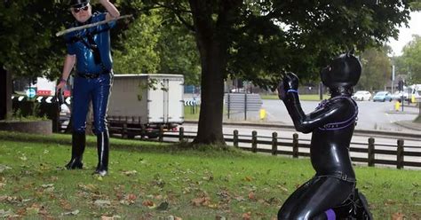 Meet The Latex Clad Man Who Lives As Human Puppy Chases Sticks For
