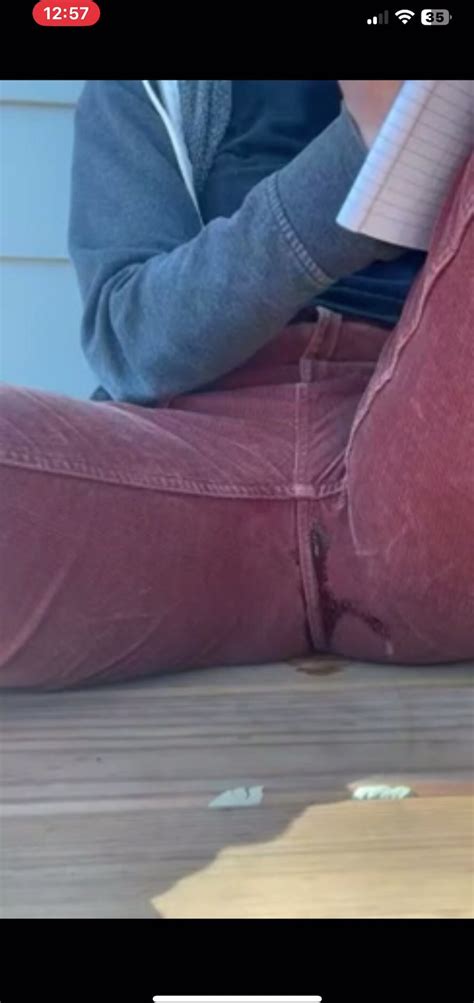 Casually Wetting Red Pants