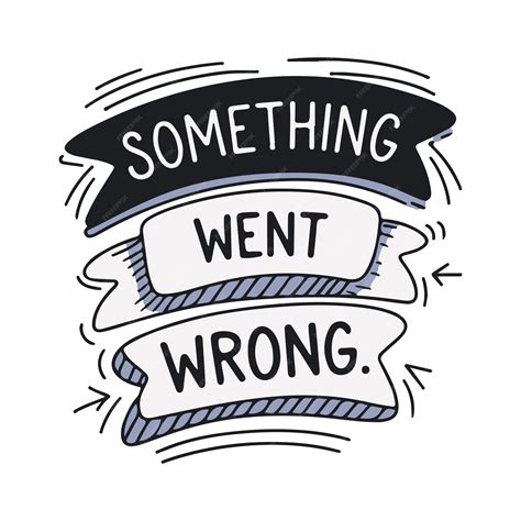 Something Went Wrong Banner Illustration In Handdrawn Style Ideal For Error Messages Premium
