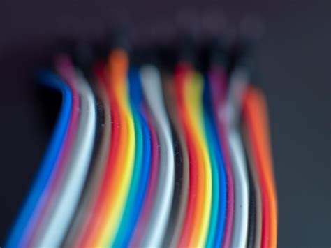 Close Up Of Multi Colored Cables Premium Ai Generated Image