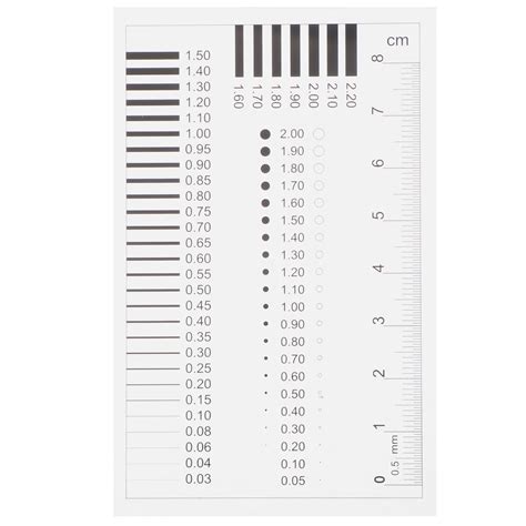 Transparency Sec Flaw Detection Film Rulers Defects Measuring Ruler Precision Measuring Chart