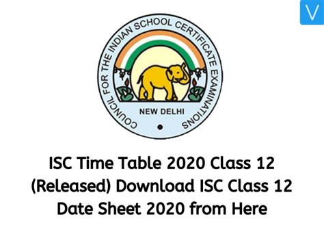 Isc Time Table Class Released Download Isc Class Date Sheet From Here