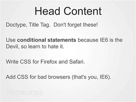 Xhtml Css Presentation Ppt