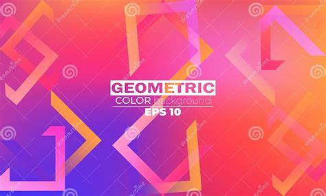Minimalist Colorful Modern Abstract Background With Geometric Shapes And Lines Stock Vector