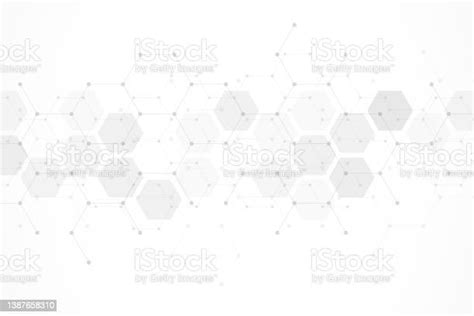 회색 배경에 육각 패턴 유전 연구 분자 구조 화학 공학 혁신 기술의 개념 설계 의료 과학 및 의학 배경에 사용 배경 주제에 대한 스톡 벡터 아트 및 기타 이미지 Istock