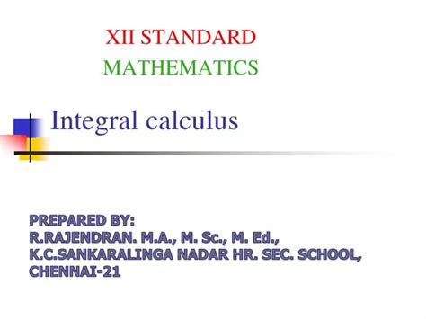 Ppt Integral Calculus Powerpoint Presentation Free Download Id5282806