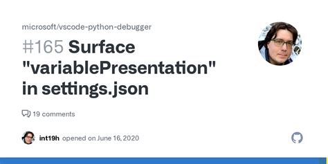 Surface Variablepresentation In Settingsjson · Issue 165 · Microsoftvscode Python Debugger