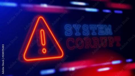 Vidéo Stock System Corrupt Warning Alert Screen Loop Blinking Glitch
