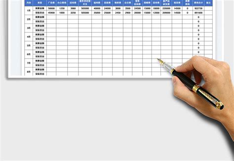 年度办公费用明细表 Excel表格 办图网