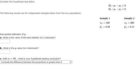 Solved Consider The Hypothesis Test Below Chegg Com