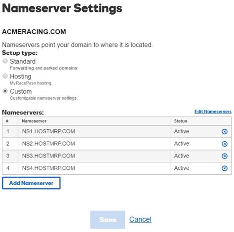 Configuring Dns For A Custom Domain Myracepass Support