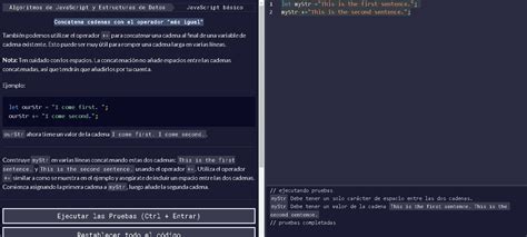 Concatena Cadenas Con El Operador Más Igual Javascript The