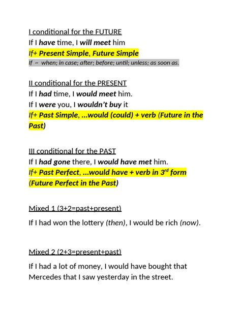 Conditionals Structures Pdf