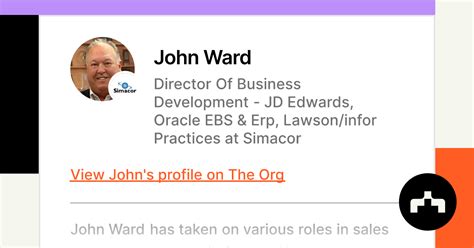 John Ward Director Of Business Development Jd Edwards Oracle Ebs