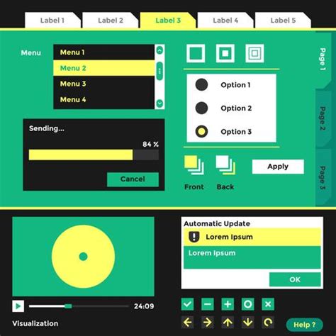 Wireframe UI Kit Elements Vector Template 216186 Vector Art At Vecteezy