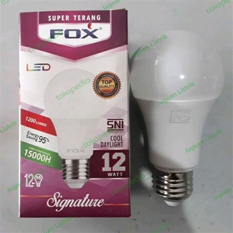 Jual Lampu Led W W Watt Fox Super Terang Led Bulb Cool Day Light Kota Surabaya