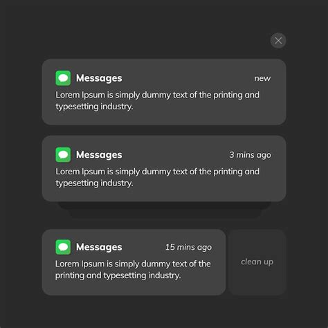 Premium Vector Phone Notification Window Template Smartphone Message