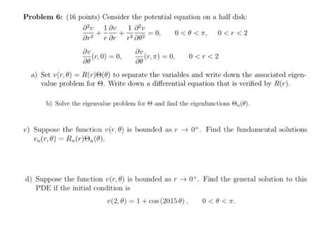 solved problem 6 16 points consider the potential