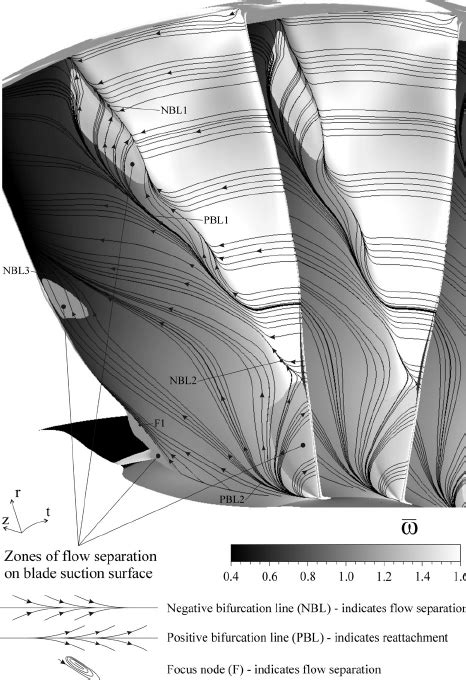 8 Zones Of Separation On Blade Suction Surface Indicated By Surface Download Scientific