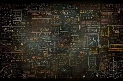 Blackboard With Mathematical Formulas Premium Ai Generated Image