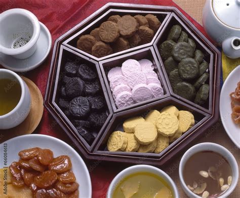 한국의 전통과자 Foto Stok Adobe Stock