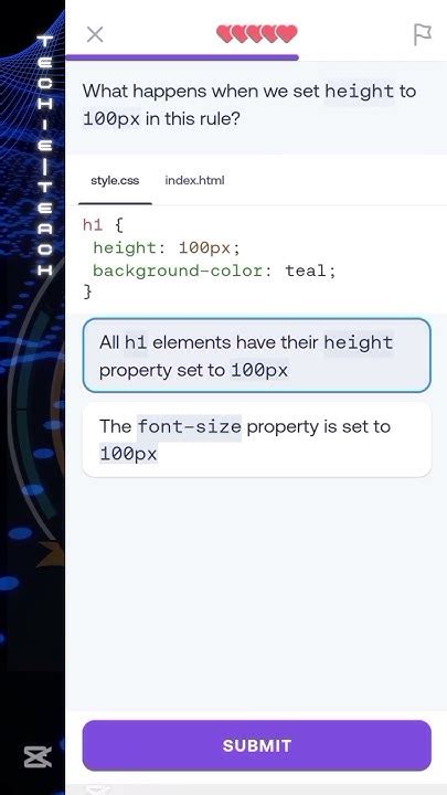Setting Size And Border Stylinghtml Html Text Styling Techieteach Techiecoding Youtube