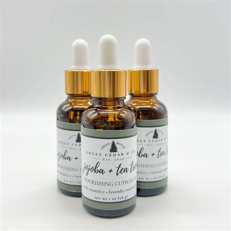 Jojoba And Tea Tree Cuticle Oil Sweet Cedar And Co