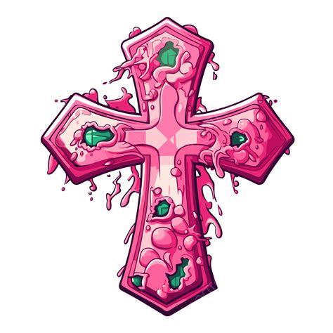 핑크 크로스 벡터 액체 핑크 페인트 만화로 만든 스티커 클립 아트 십자가 상표 클립 아트 Png 일러스트 및 벡터 에 대한 무료 다운로드 Pngtree