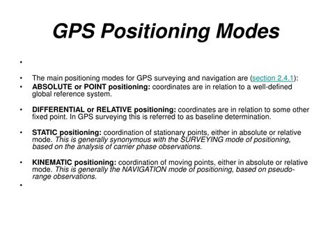 PPT GPS Methods PowerPoint Presentation Free Download ID 379139