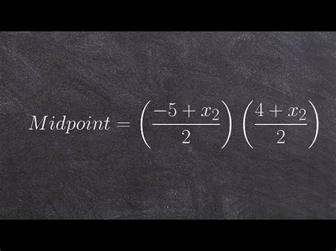 Geometry Finding One Endpoint When Given A Midpoint And Skills Review