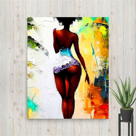 Sexy Black Woman Poster Black Nude Art Afro Wall Art African