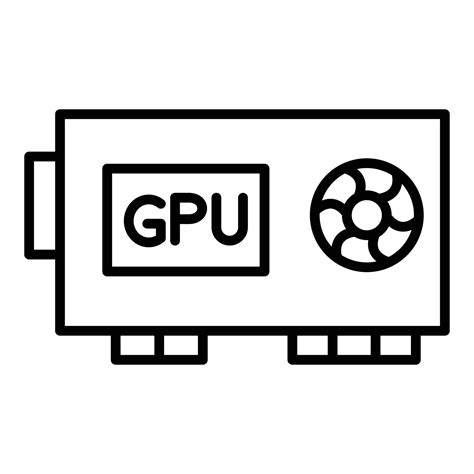 Gpu Icon Style 12869103 Vector Art At Vecteezy