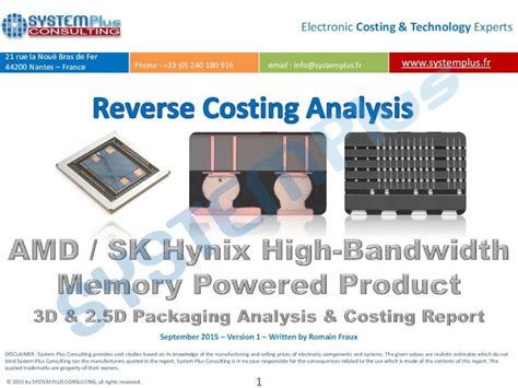 Pdf Amd Worlds First Hbm Powered Product Sk Hynix 3d Tsv High Bandwidth Memory 2015 Teardown