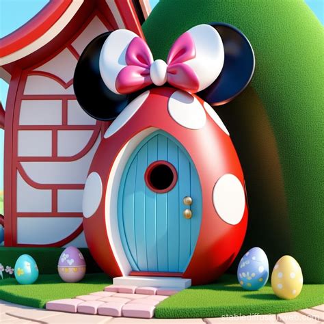 Easter Egg Mickey Mouse House Image Stable Diffusion Online