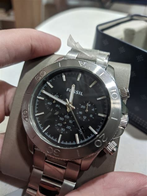 Fossil Grey Quartz Chronograph Watch Men S Fashion Watches Accessories Watches On Carousell
