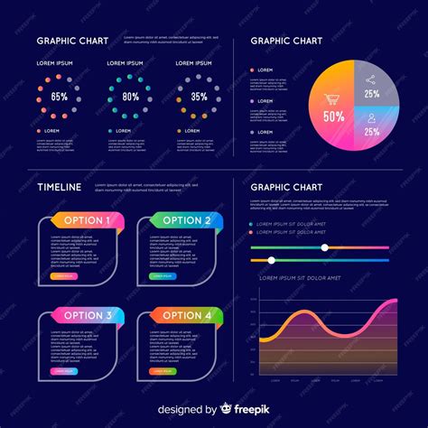 인포 그래픽 요소 모음 무료 벡터