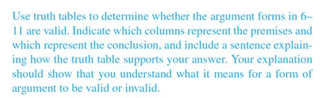 Solved Use Truth Tables To Determine Whether The Argument Chegg Com