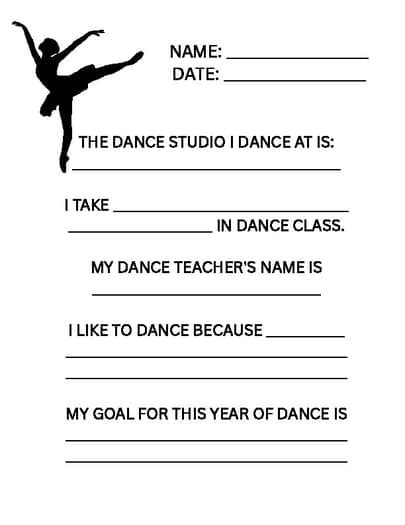 Dance Worksheet By Courtney Travers Tpt