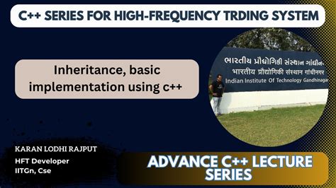 Basics Of Inheritance In C Practical Implementation C For Hft Systems Youtube