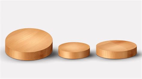 Premium Vector A Set Of Wooden Tables With One That Says The Number 4