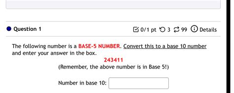 Solved Question 101 ﻿pt399detailsthe Following Number Is A